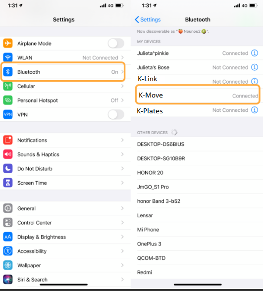 How to Connect the Kinvent Sensors via Bluetooth – Kinvent Help Center