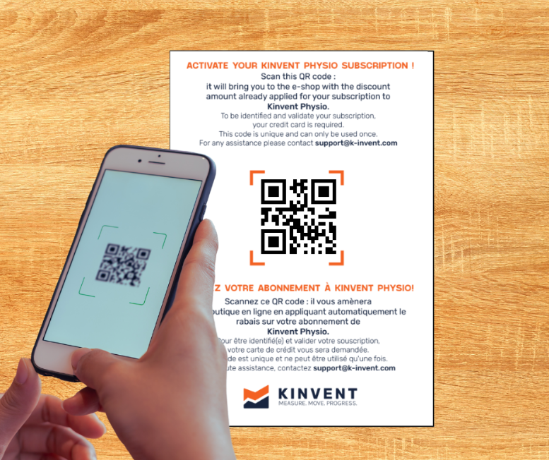 License activation with your card (QR code) - Kinvent